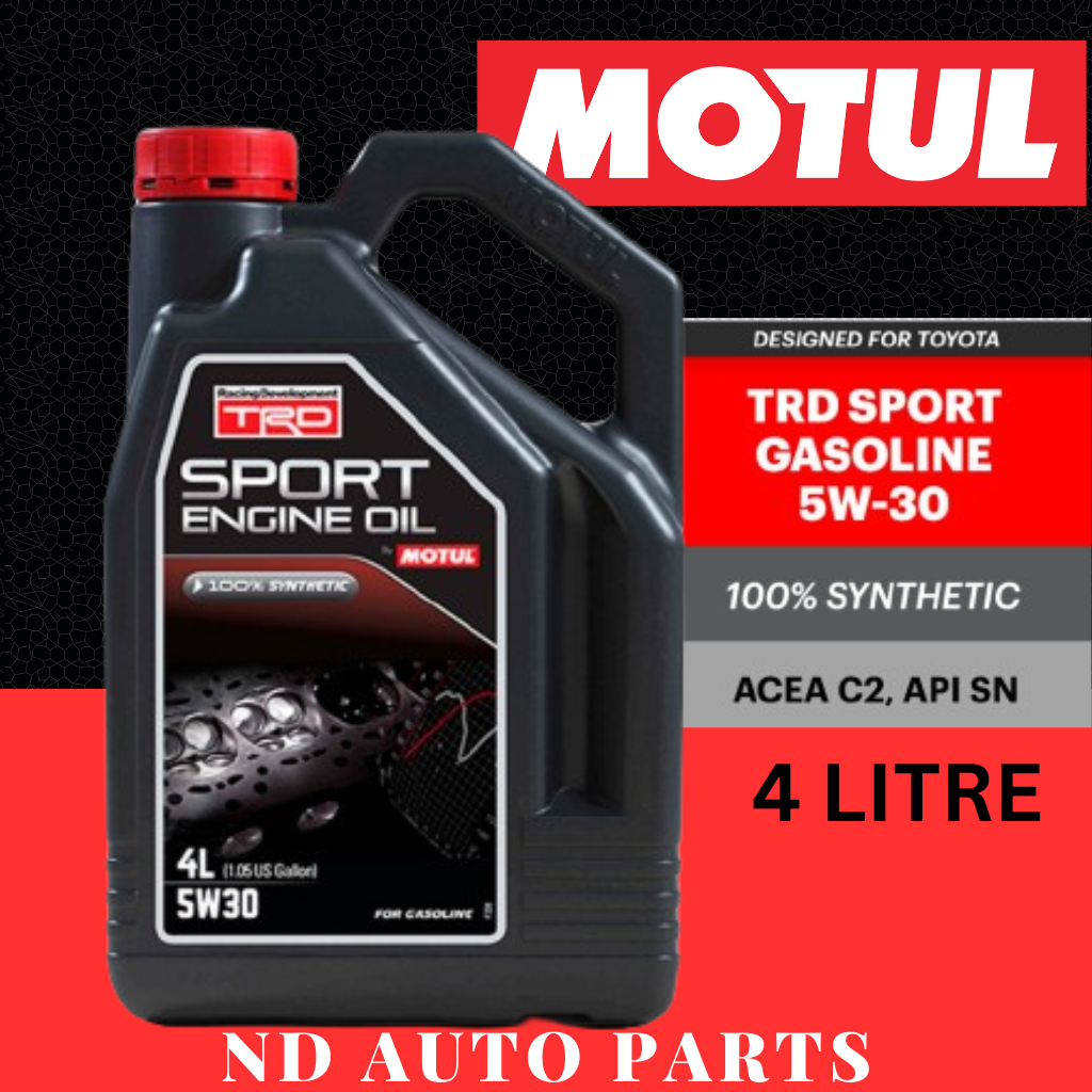 MOTUL TRD Sport Gasoline 5W30 Full Synthetic Toyota Fuel Petrol Engine ...
