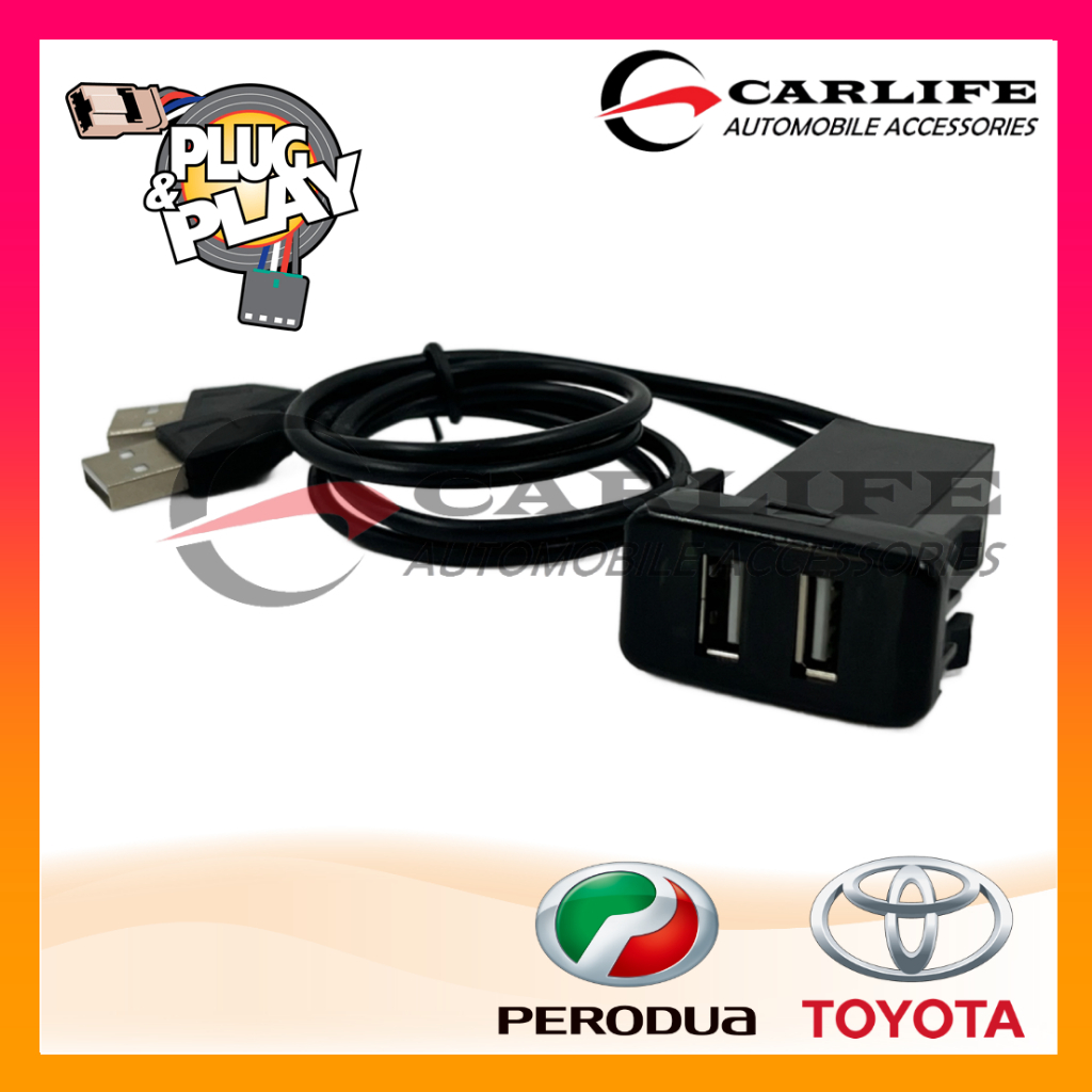 TOYOTA PERODUA 2 in 1 USB Port (Long Size) | Shopee Malaysia