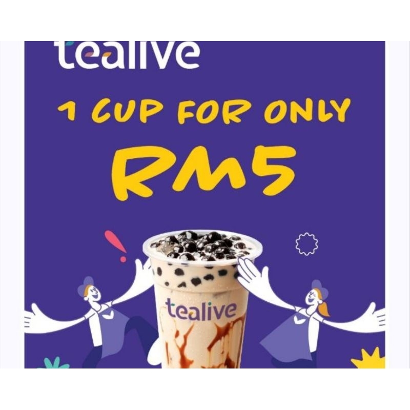 tealive 1 cup for RM5 evoucher offer | Shopee Malaysia