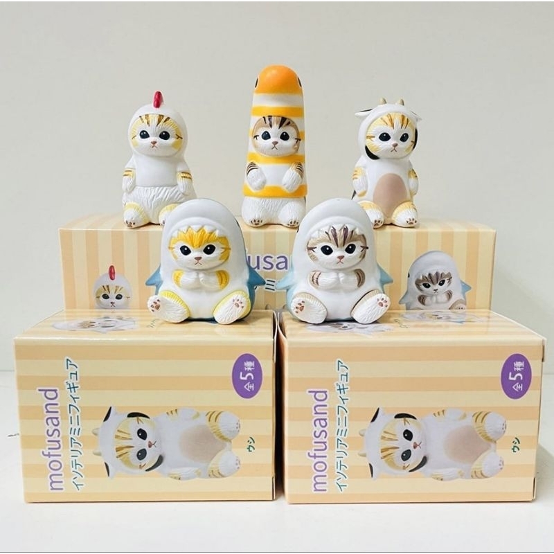MOFUSAND CAT BLIND BOX GATCHA FIGURES (6 SEALED BOXES) COMPLETE SET OF ...