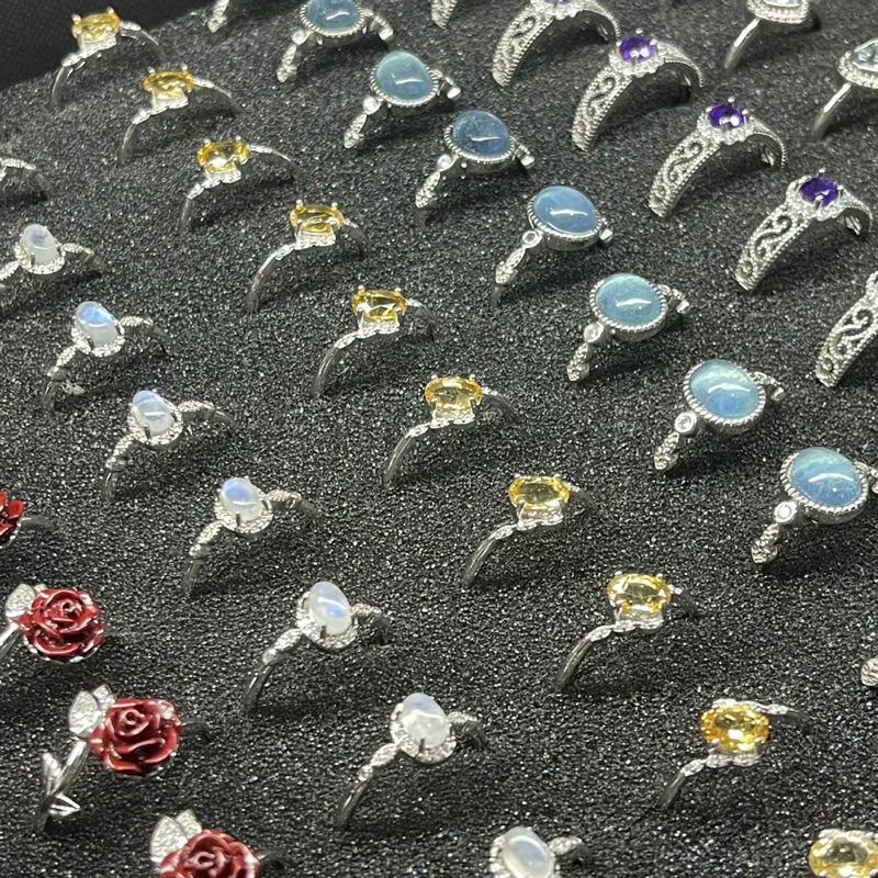(Promotion) Natural S925 Silver Plated Adjustable Ring | Shopee Malaysia