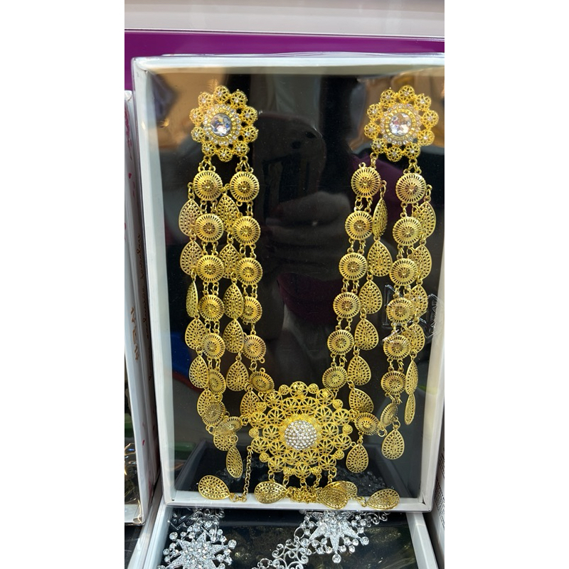 Tradisional Dokoh Rantai Pengantin Perempuan Gold Silver Plated Wedding ...