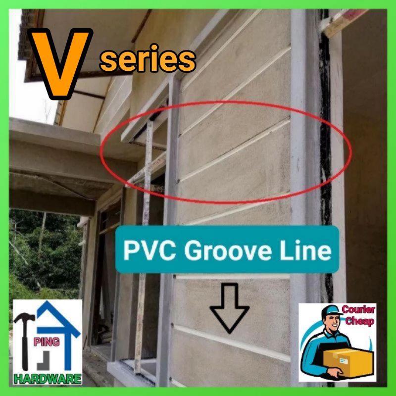 (V-Series) PVC Groove Line / Pvc Wall Lining/ Wall Spacer Caseing ...