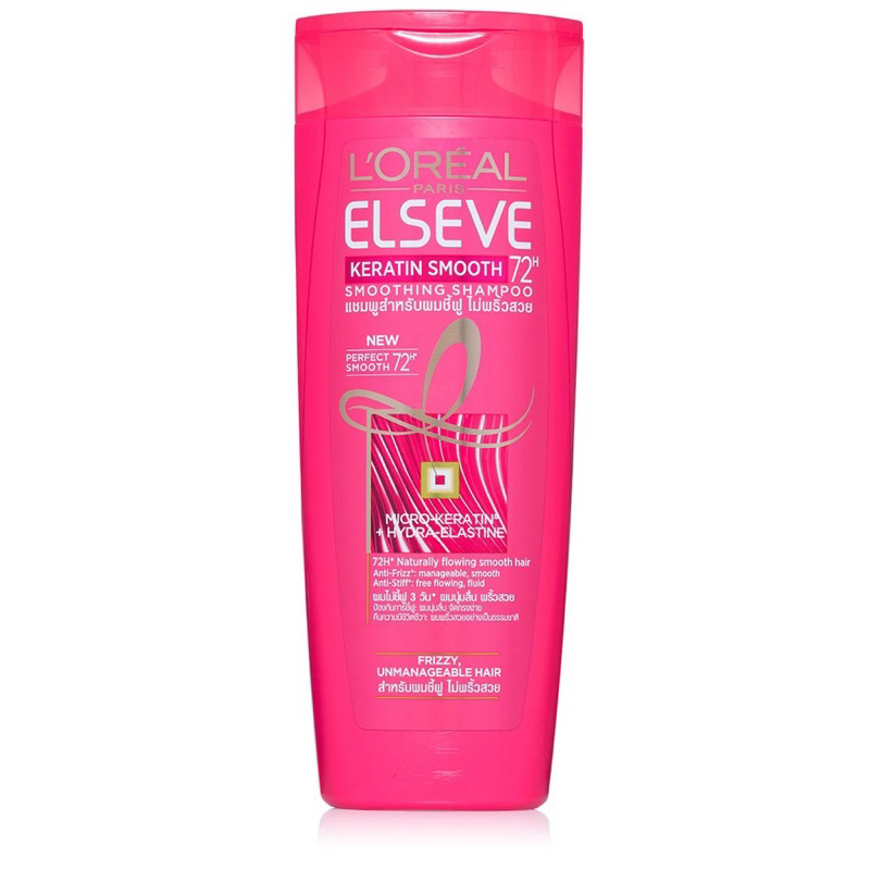 Loreal Paris Elseve Keratin Smooth 72H Smoothing Shampoo 330ml | Shopee ...