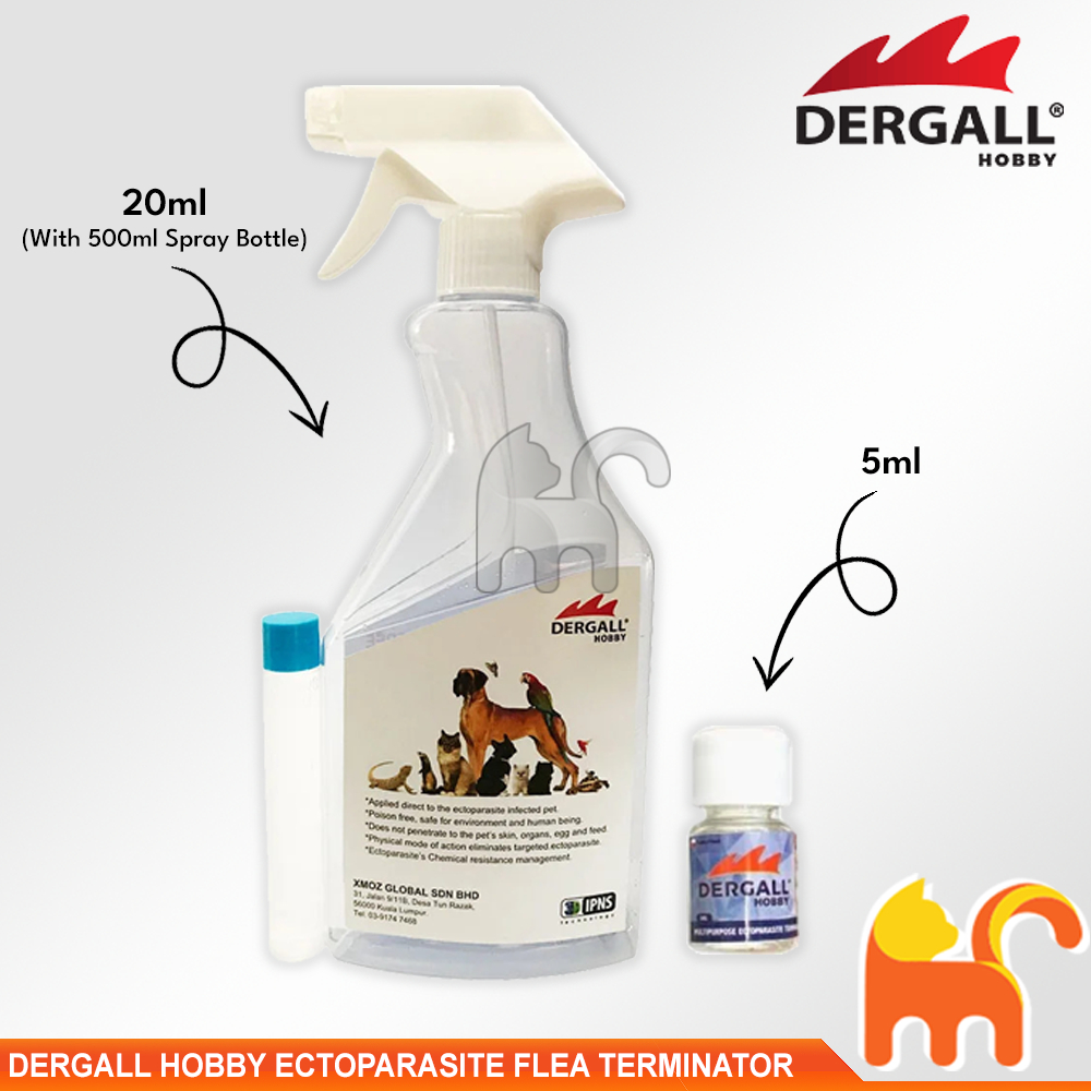 Dergall Hobby Ectoparasite Flea Terminator | Kills Flea & Ticks | Spray ...