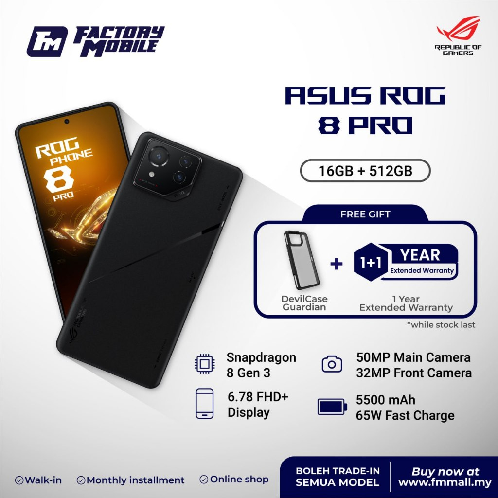 ASUS ROG 8 PRO (NEW) 2 year WARRANTY | Shopee Malaysia