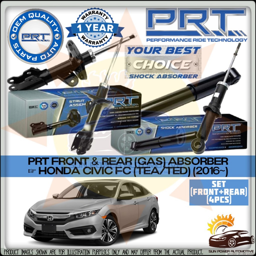 PRT Honda Civic FC TEA 1.5 / FK TED 1.8 CVT Gas Shock Strut Absorber ...