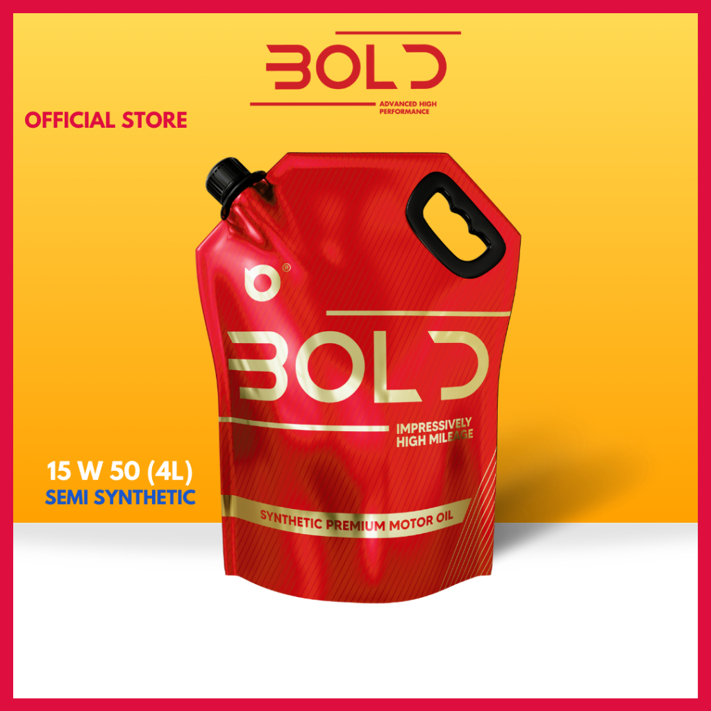 Bold Bold 15w50 4L Semi Synthetic SN Engine Oil Car Lubricant 15w-50 ...