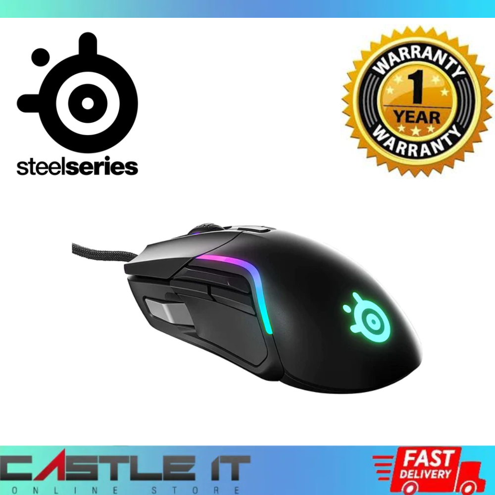SteelSeries RIVAL 5 Versatile Multi-Genre Precision Fast-Paced Gaming Mouse Wired Mice (62551 ...
