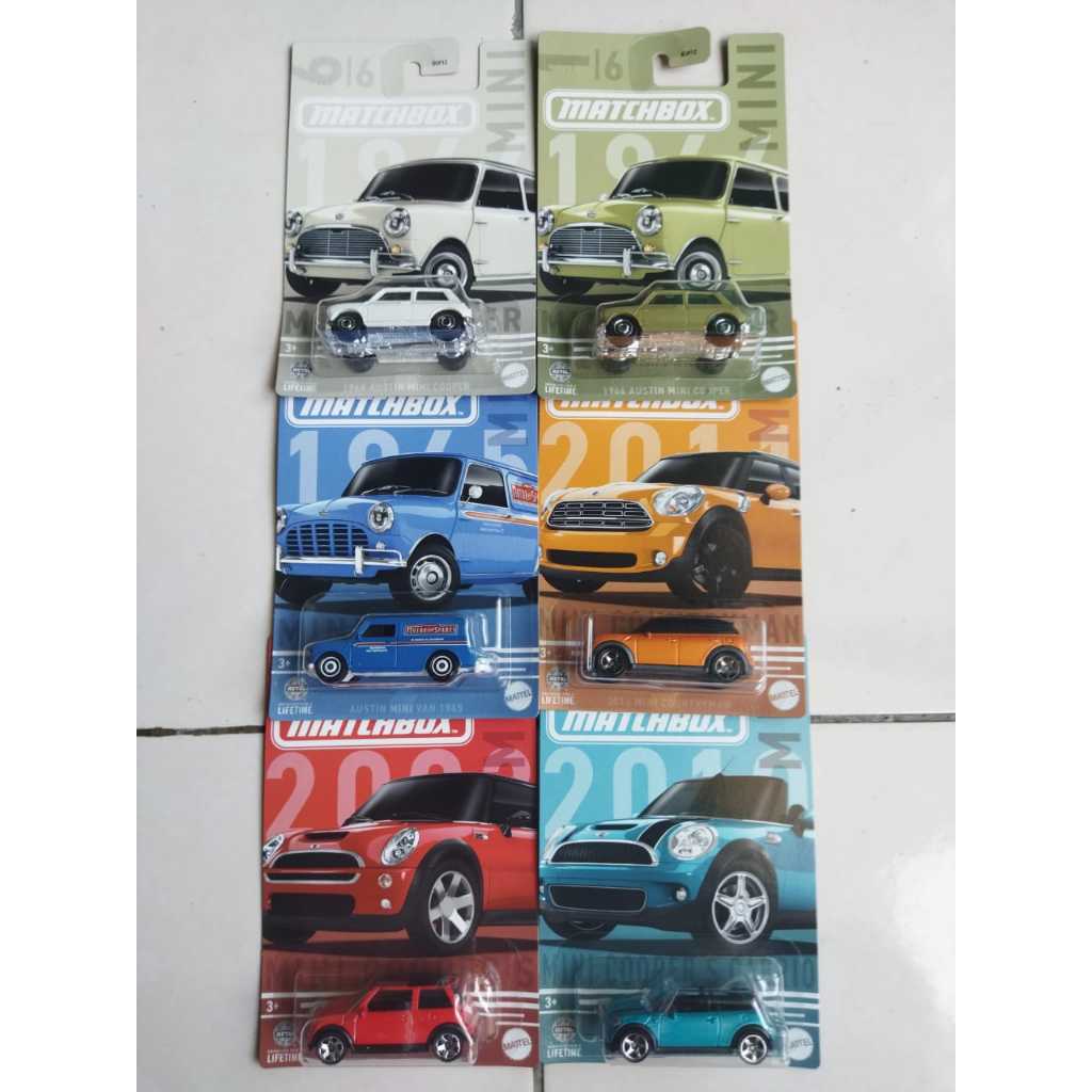 Matchbox Series Austin Mini Cooper Austin Mini Van Mini Cooper S Cabrio ...