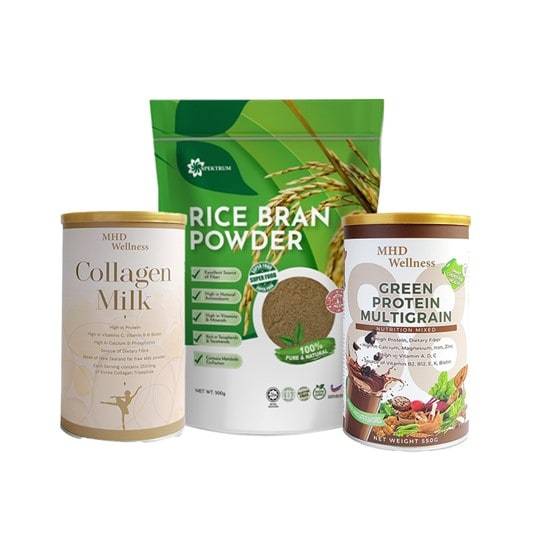 EveryNutra Experience Packs (Rice Bran Powder + Collagen Milk + Green ...
