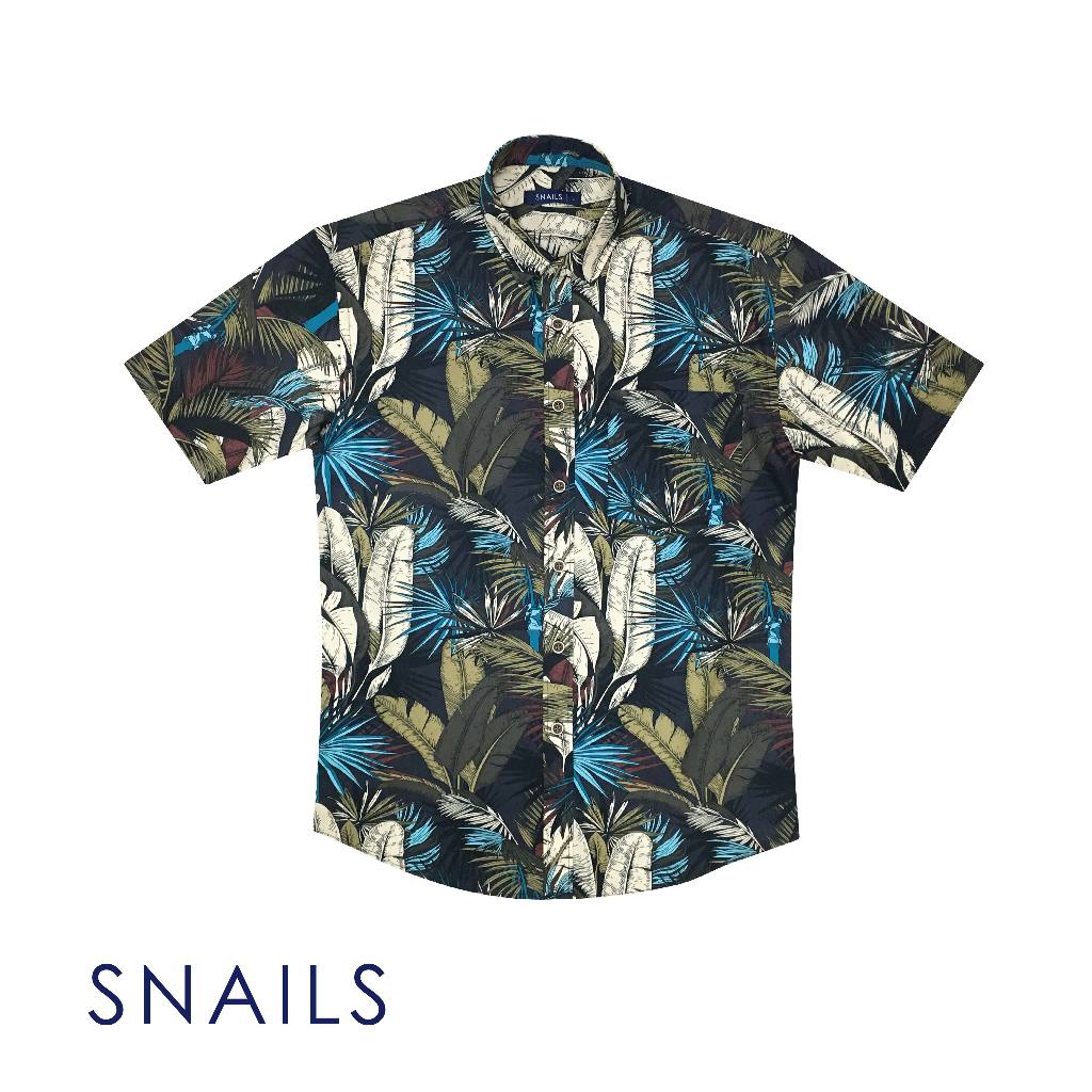 SNAILS MEN FLORAL PRINTED S/S SHIRT W/POCKET - MODERN FIT [011225-17241 ...
