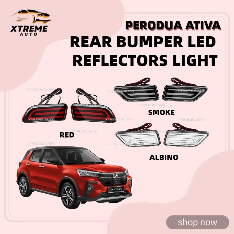 XTREME AUTO PERODUA ATIVA REAR BUMPER LED REFLECTOR LIGHTS | Shopee ...