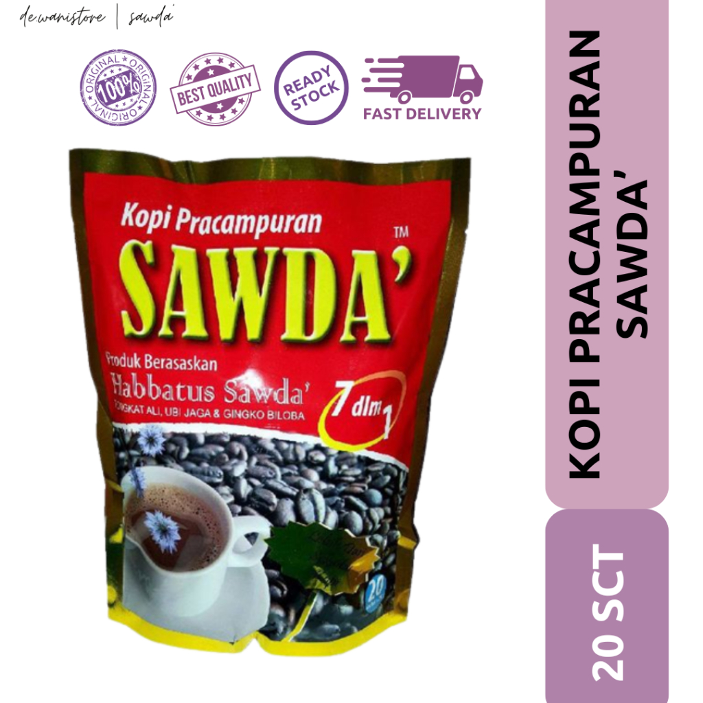 Kopi Pracampuran Sawda' 7 Dalam 1 20 Sachets/Kopi Habbatussauda/Premix Coffee (100% Original ...