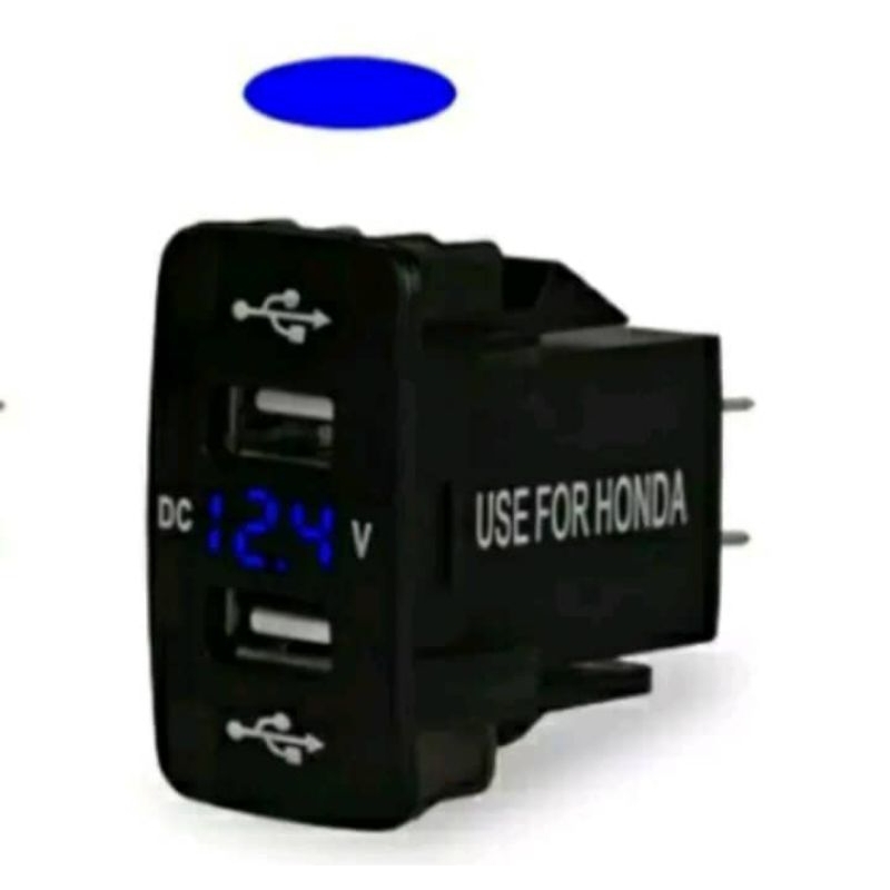 Honda Civic FD/City /odyssey USB Charger 2 Socket usb dan battery meter ...