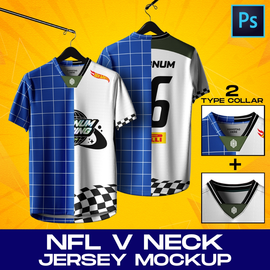 ( PHOTOSHOP MOCKUP ) NFL V NECK JERSEY | Shopee Malaysia