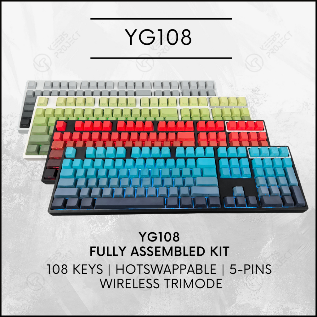 [READY STOCK] YG108 Trimode Wireless Mechanical Keyboard Gradient Shine ...