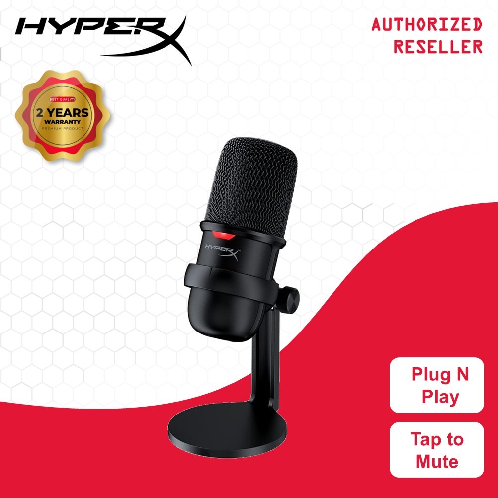 HyperX SoloCast USB Gaming Microphone for streamers and content ...