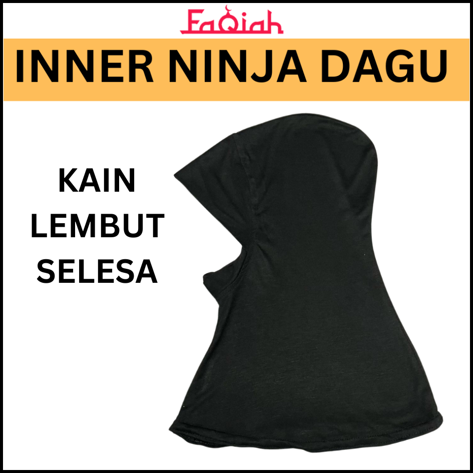 Faqiah Inner Ninja Dagu Anak Tudung Cotton Jesse Premium Muslimah Inner ...