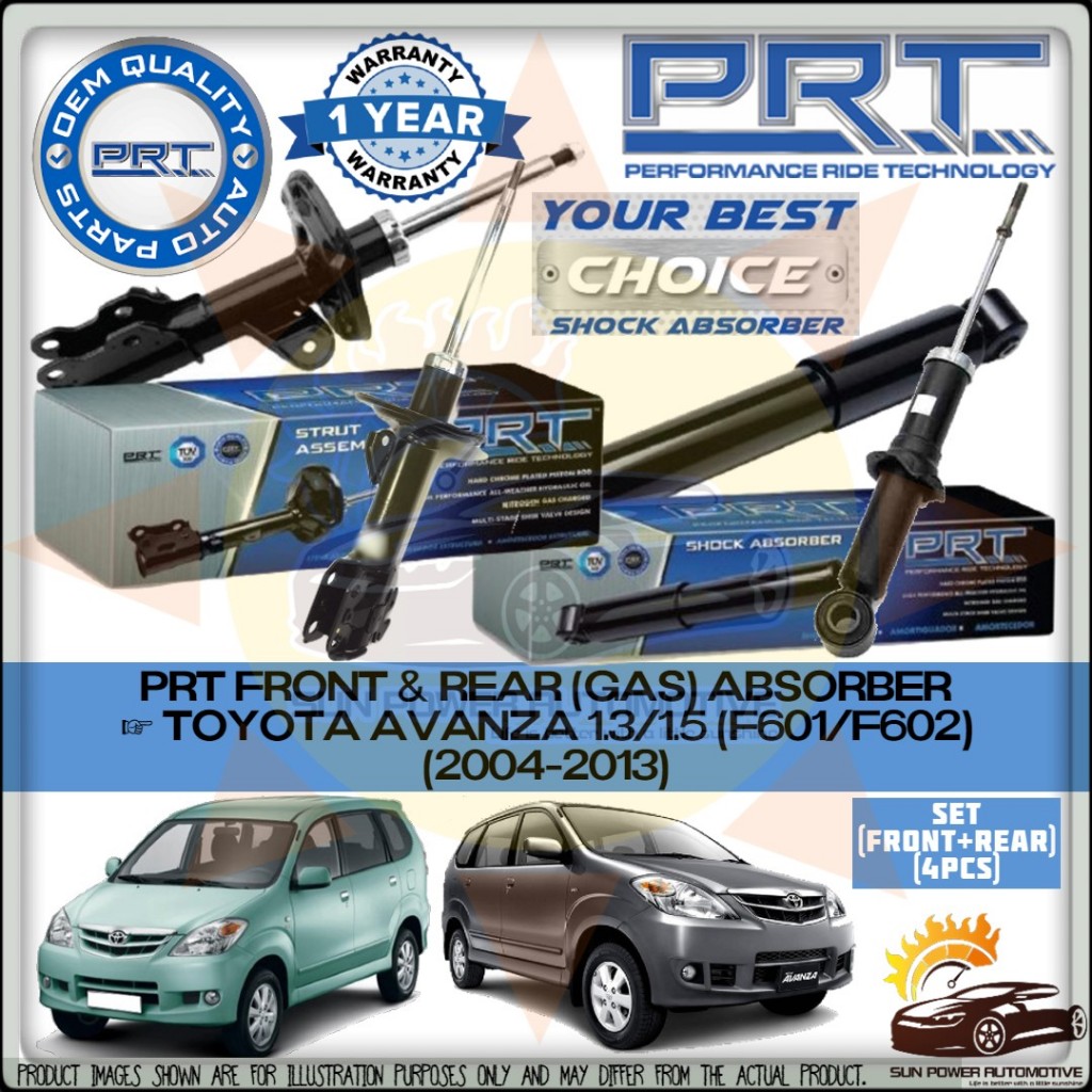 PRT Toyota Avanza F601 / F602 1.3 / 1.5 Gas Shock Strut Absorber ...