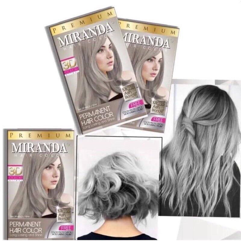 Miranda Hair Color Ash Blonde / Pewarna Rambut Grey Silver Pek baru ...