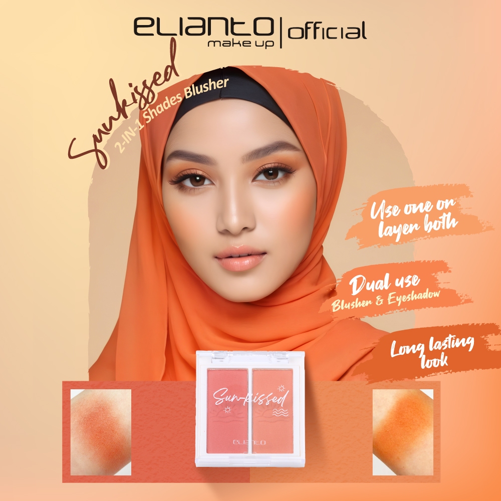 Elianto Blusher Palette (2 in 1 Color, Blusher, Matte, Brush, Natural ...