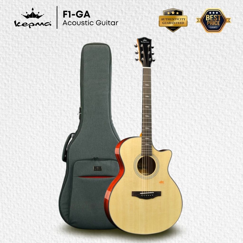 Kepma F1 Solid Sitka Spruce Top Grand Auditorium Acoustic Guitar ...