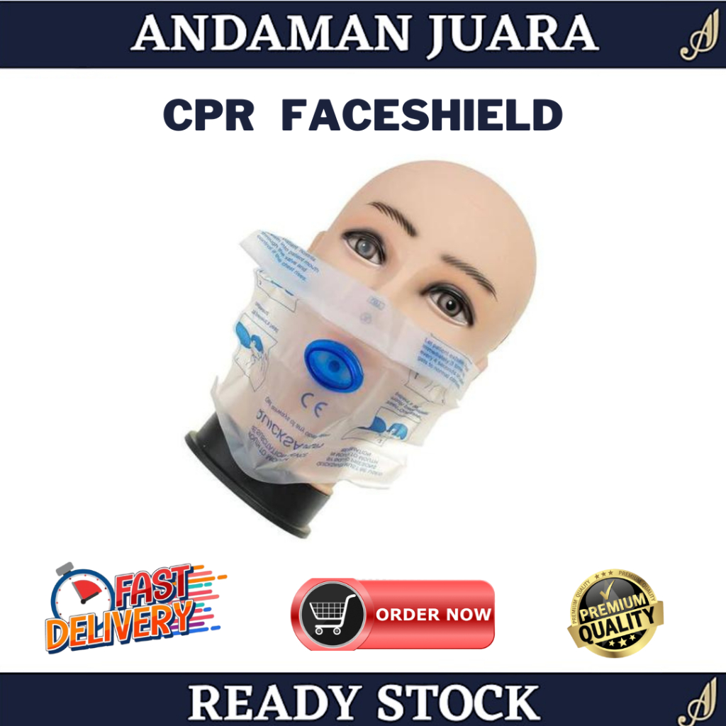 CPR Facemask Disposable / Face shield barrier cpr (3 pcs per pack ...