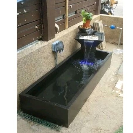 S60 Black 6x2 Feng Shui Water Pond Fountain Kolam Air Sandstone Garden ...