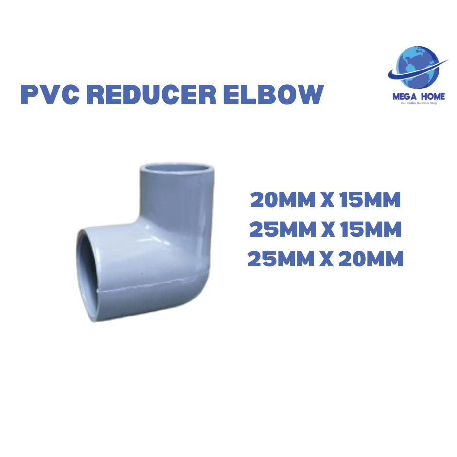 STOCKED FAST SHIPPING🔥现货速发 20MM x 15MM / 25MM x 15MM / 25MM x 20MM PVC REDUCER ELBOW | Shopee ...