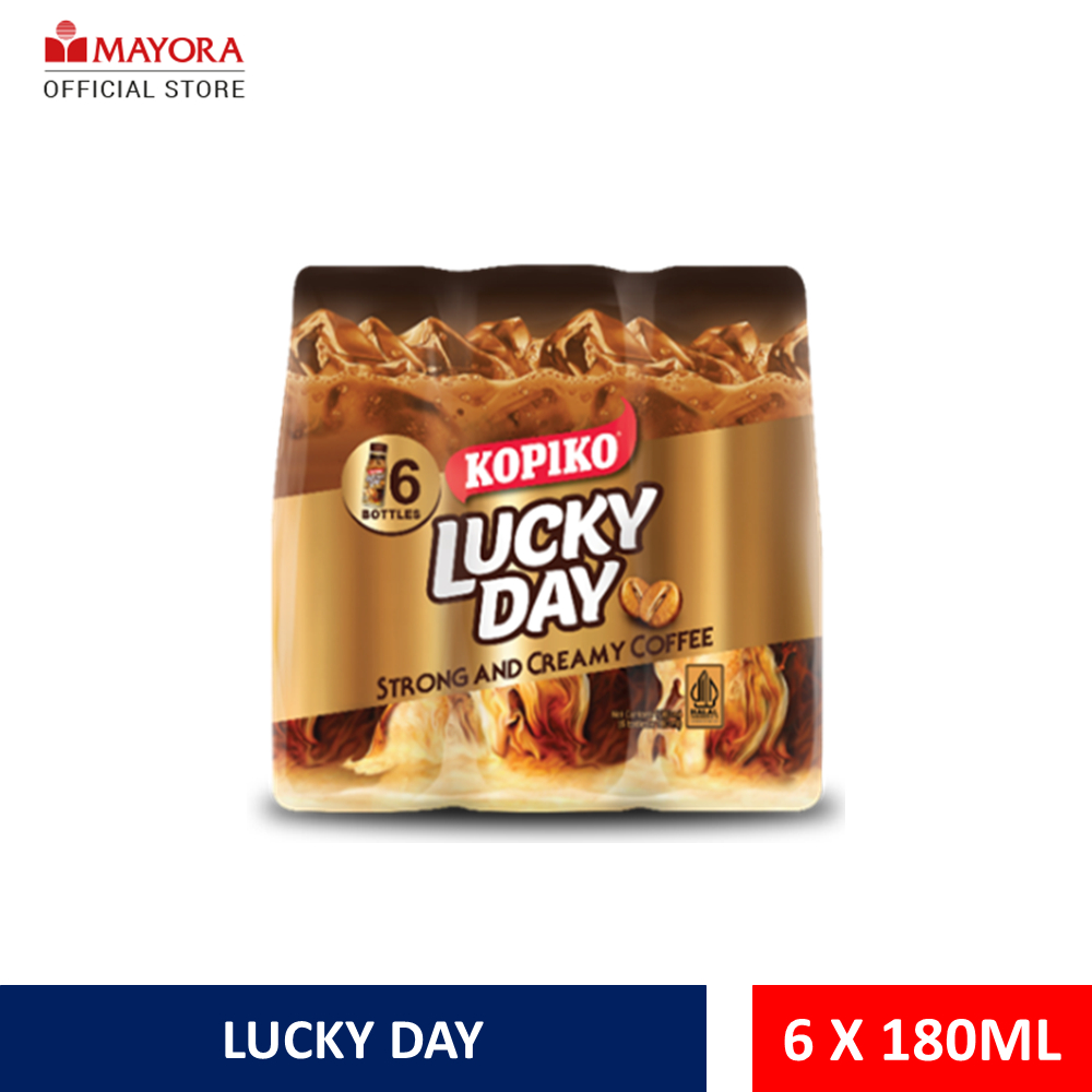 [BUNDLE OF 6] Kopiko Lucky Day Coffee Drink 180ml | Shopee Malaysia