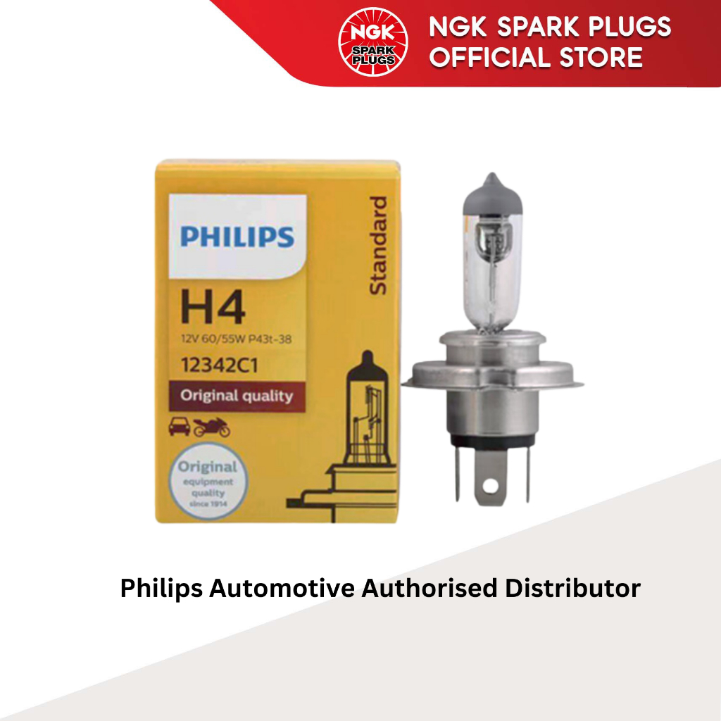 Philips Standard Halogen Car Headlight Bulb 12V 60/55W (H4) | Shopee Malaysia
