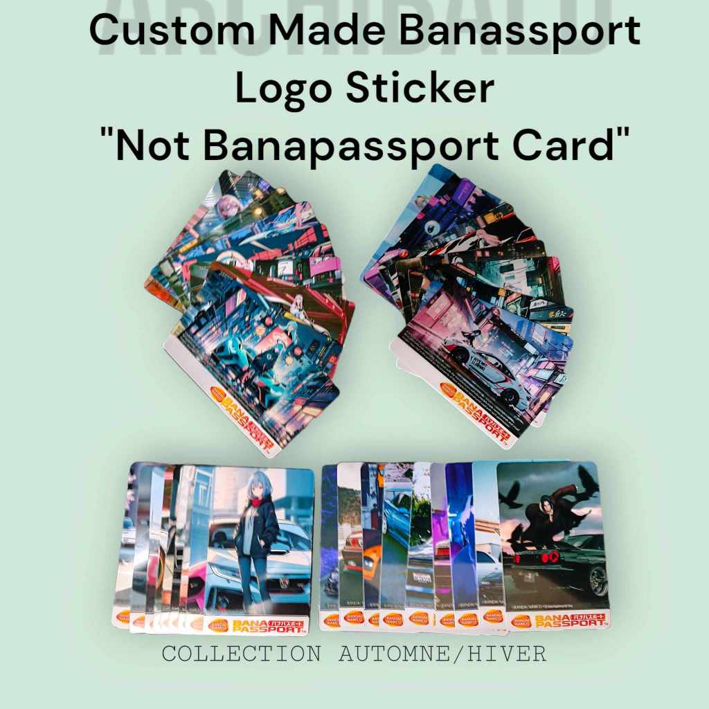 "Not Banapssport Card"-Banapassport design Card Sticker for BandaiNamco ...