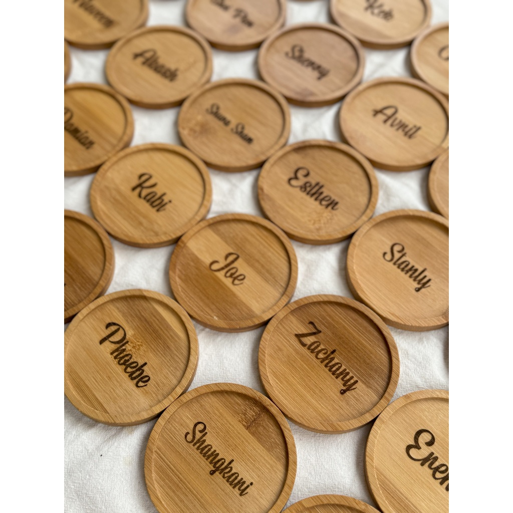 Wood Etch | Customizable Wooden Coaster | Shopee Malaysia