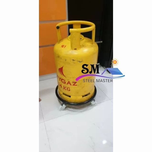High Quality Heavy Duty 4 Wheel Iron Gas Tank Roller/Metal Gas Stand ...