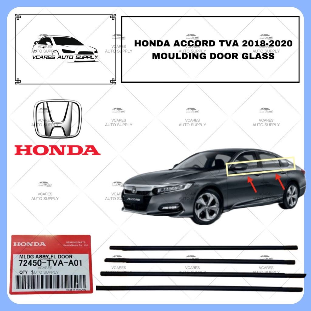 ORIGINAL Honda Accord TVA 2018-2020 Door Glass Moulding Black Rubber ...