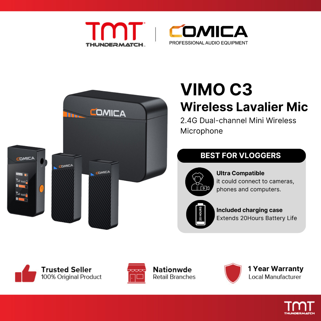 Comica VIMO C C1 / C2 / C3 Mini Digital Wireless 2.4G Microphone With ...