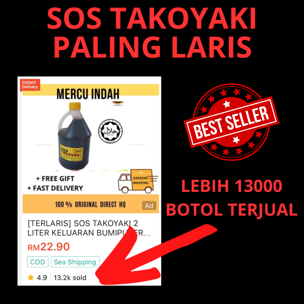 SOS & TEPUNG TAKOYAKI / HALAL BONITO FLAKES KATSUOBUSHI / TAKO ...