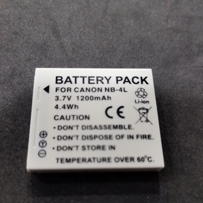 3rd party battery for Canon NB-4L | Shopee Malaysia