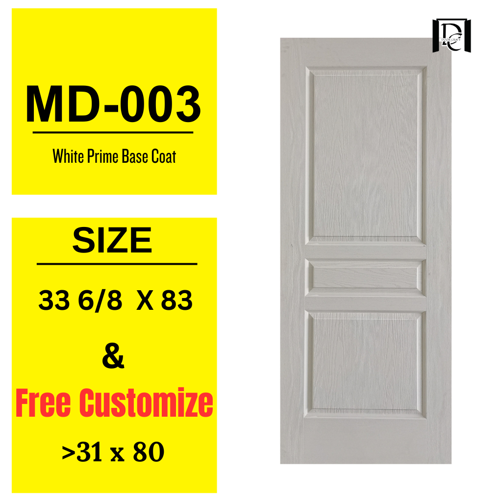 (FREE CUT TO SIZE)/ PINTU KAYU / WOODEN DOOR / WHITE PRIME DOOR / PINTU BILIK / KAYU PINTU ...
