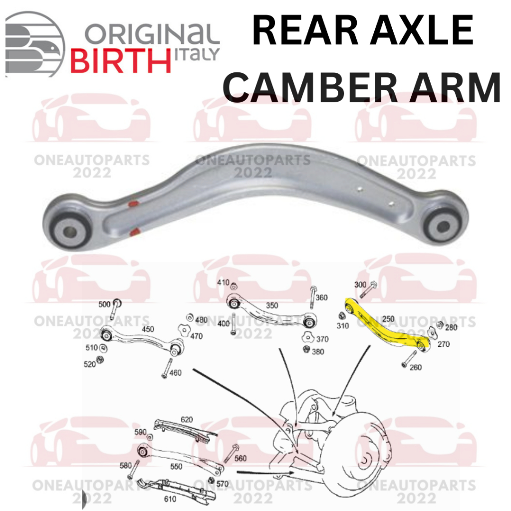 ORIGINAL BIRTH ITALY REAR AXLE CAMBER ARM MERCEDES BENZ W204 W212 W205 ...