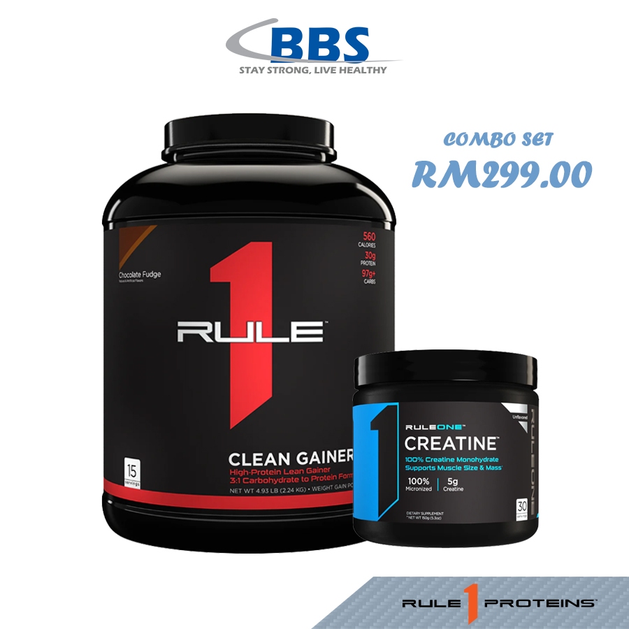 [COMBO SET] R1 Clean Gainer (5lbs) + R1 Creatine (30 Servings) - Lean ...