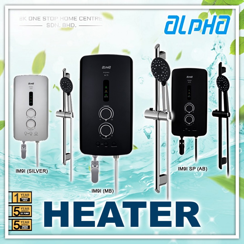 (Authorised Dealer) Alpha IM-9i Instant Water Heater Standard Shower Set with DC Pump | Shopee ...