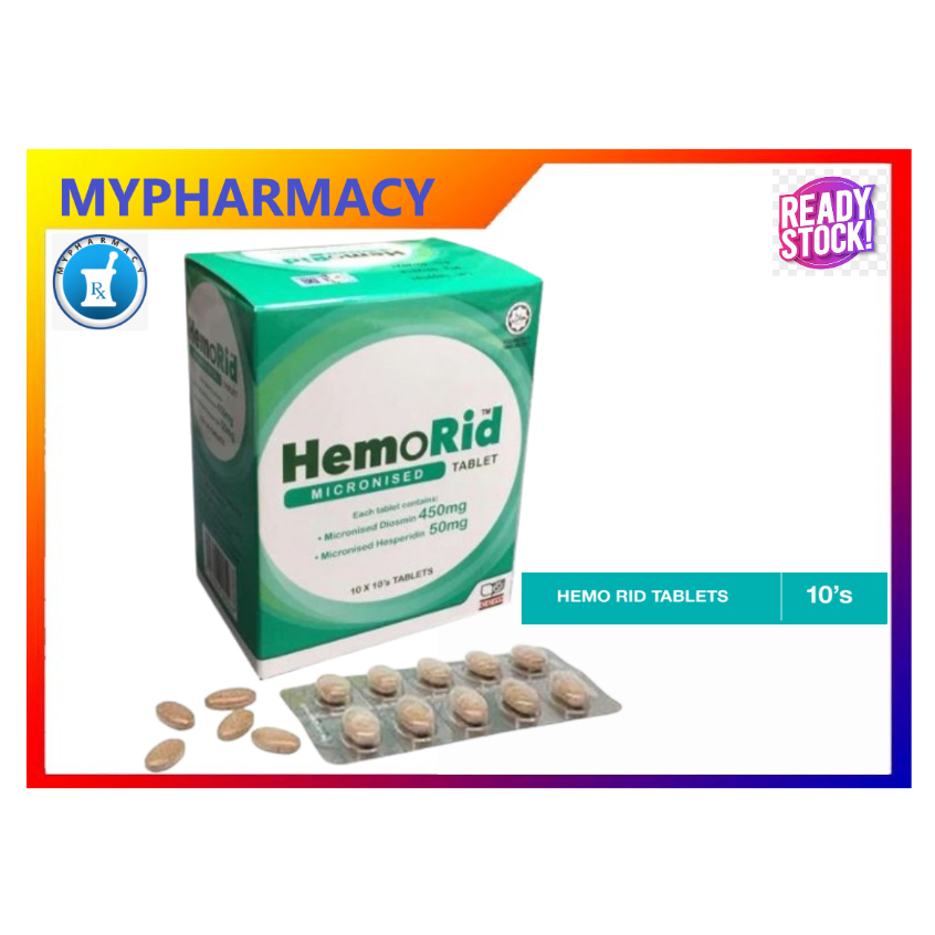 HEMO RID HEMORID MICRONISED TABLET 10'S | Shopee Malaysia