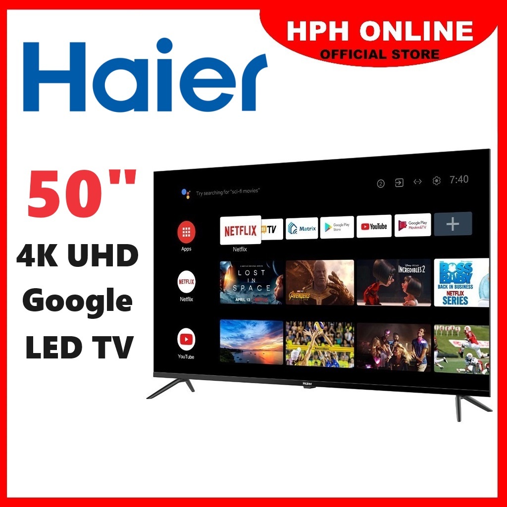 [New] Haier 50" inch 4K UHD Smart Google Android LED TV / Television ...