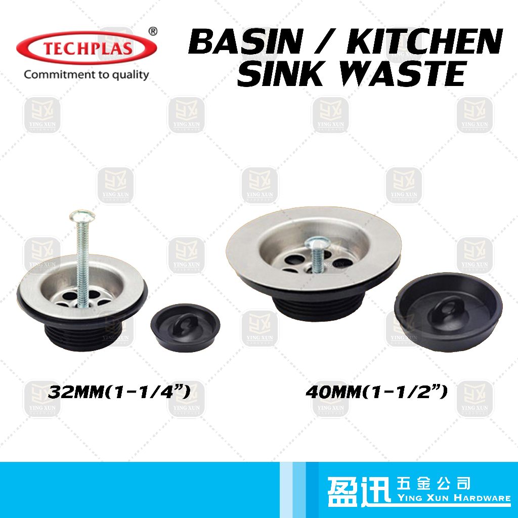 Basin Waste Stainless Steel 32mm / 40mm / 2-1/2" | Shopee Malaysia