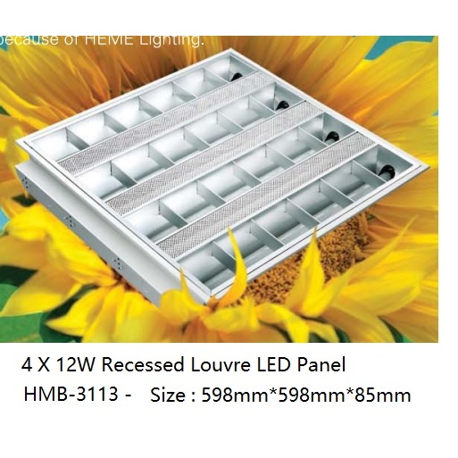 4*12W LED Recessed Louver Panel Fitting | Shopee Malaysia