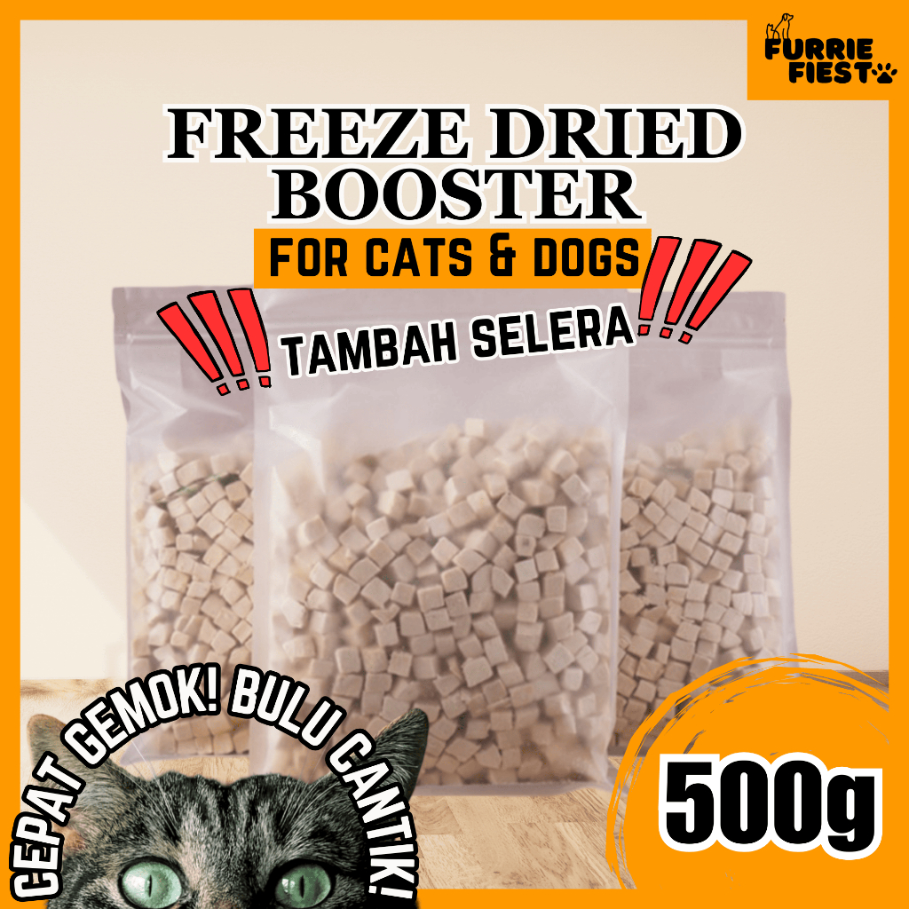 FurrieFiesta[500g]Cat Booster Gemok/Freeze dried booster/Freeze Dried ...