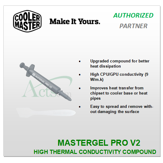 COOLER MASTER MASTERGEL PRO V2 -HIGH THERMAL CONDUCTIVITY COMPOUND ...