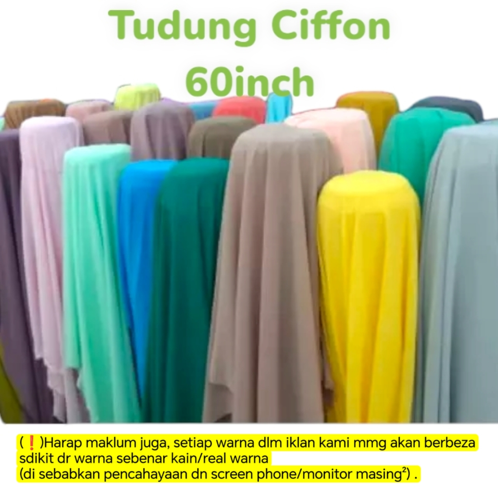 Kain Tudung Ciffon Georgette (Bidang 60") | Shopee Malaysia